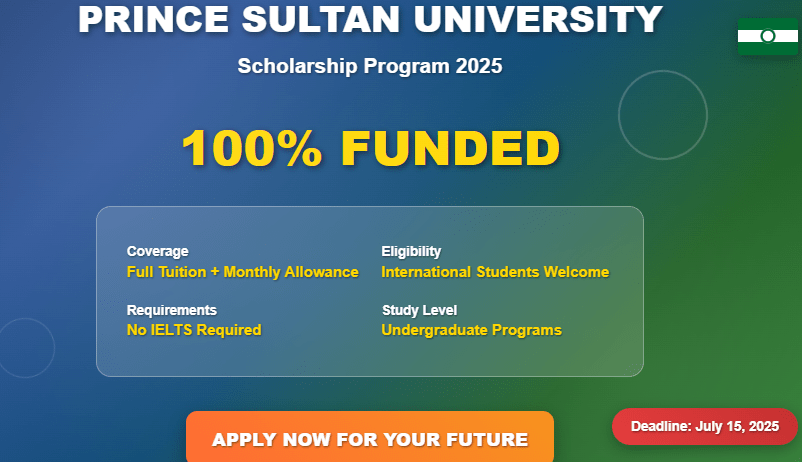 Prince Sultan University Scholarship 2025 Full Funded in KSA